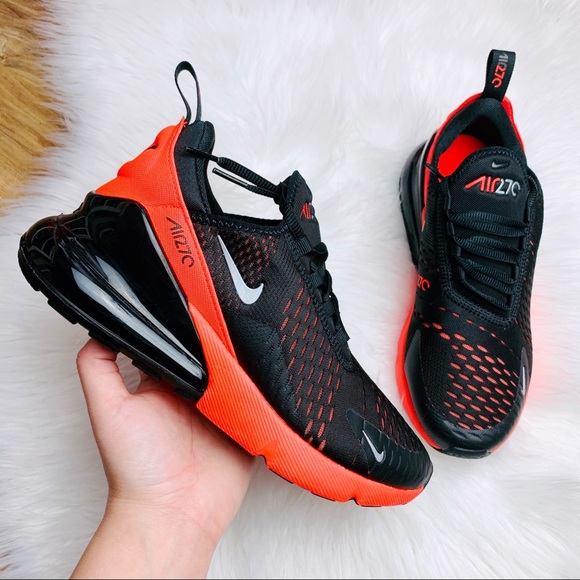 Nike | Shoes | Nike Air Max 27 Black Bright Crimson | Poshmark